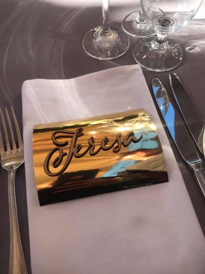 Wedding Name Plate Table Setting Seating Chart Laser Cut Names Rustic ...