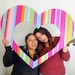 Heart Frame Photo Booth Props Circus Theme Social Media Frame Material ...