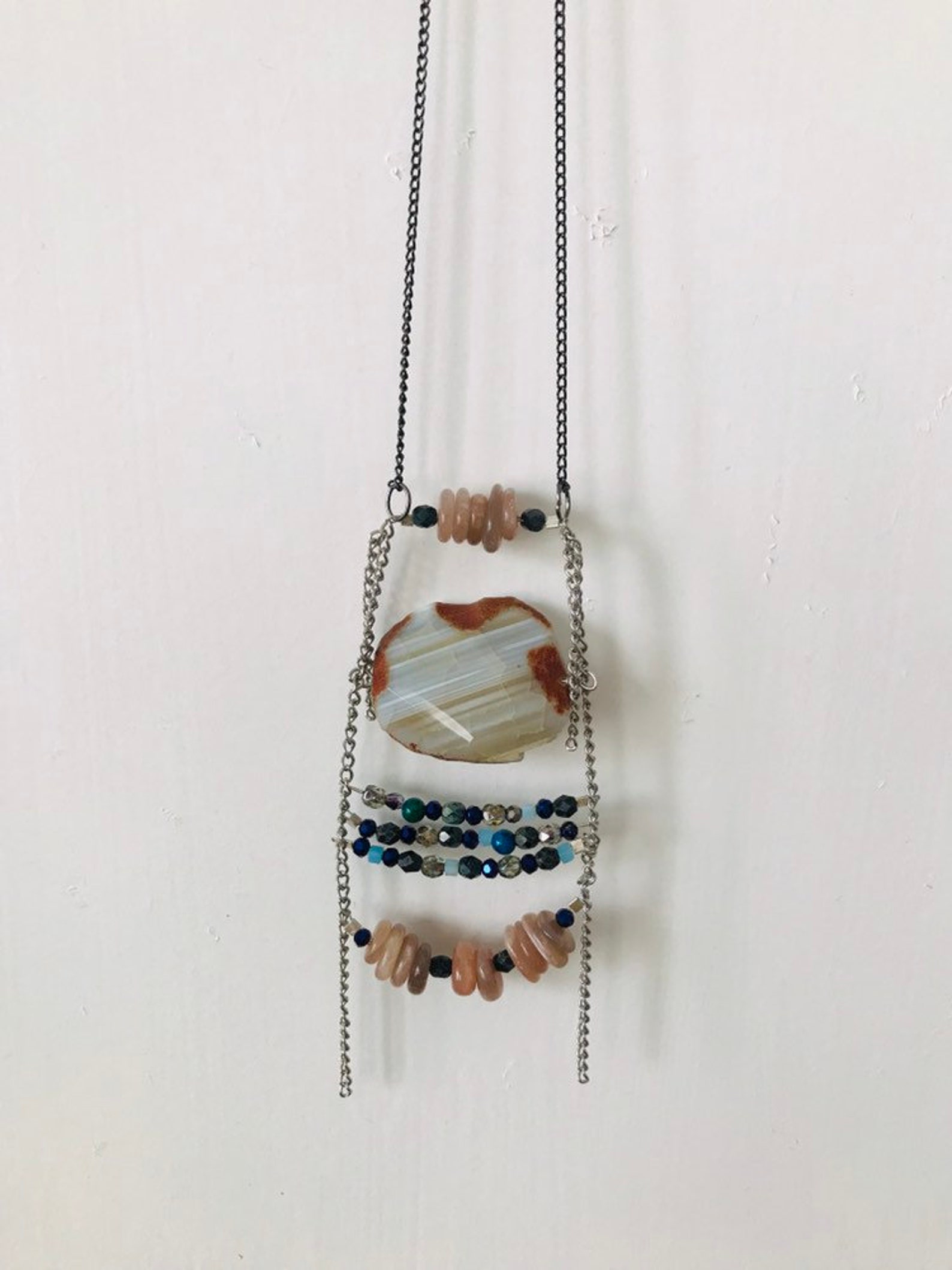Multi-stone Hanging Pendant With Different Jasper Varietals & Mixed ...