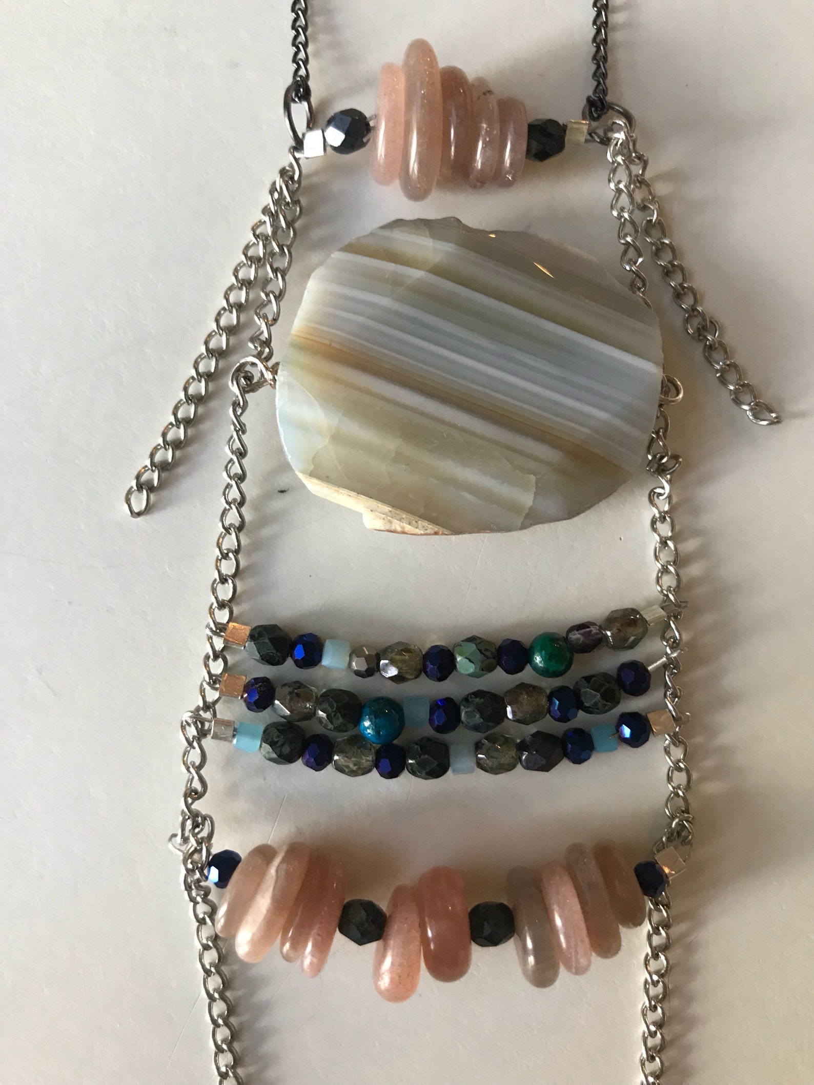 Multi-stone Hanging Pendant With Different Jasper Varietals & Mixed ...