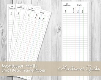 Montessori Math 4-digit Stamp Game Multiplication With Small - Etsy