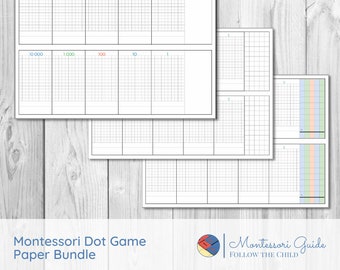 Montessori Math Paper: Blank Dot Game Booklets - Etsy