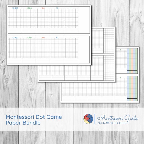 Montessori Dot Game BUNDLE - Etsy