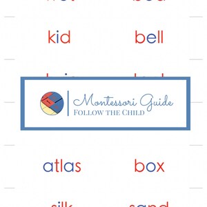 Phonetic Montessori Reading Cards - Etsy