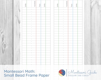 Small Bead Frame Notation Paper Printable Fits on One Letter Size Page ...