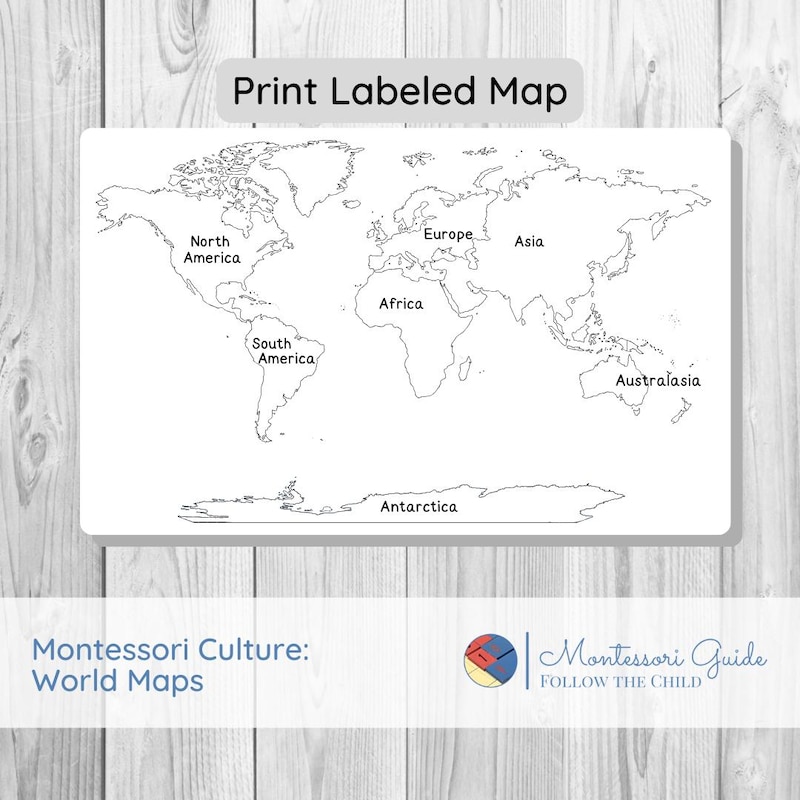 Montessori Map - Etsy