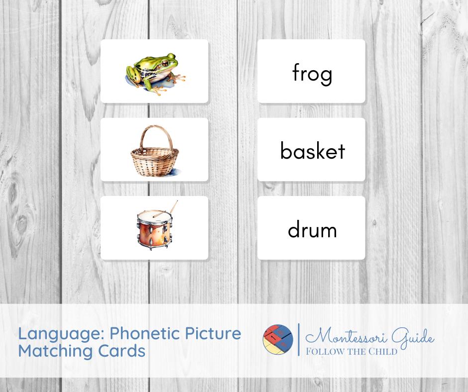Phonetic Picture Matching Cards - Etsy