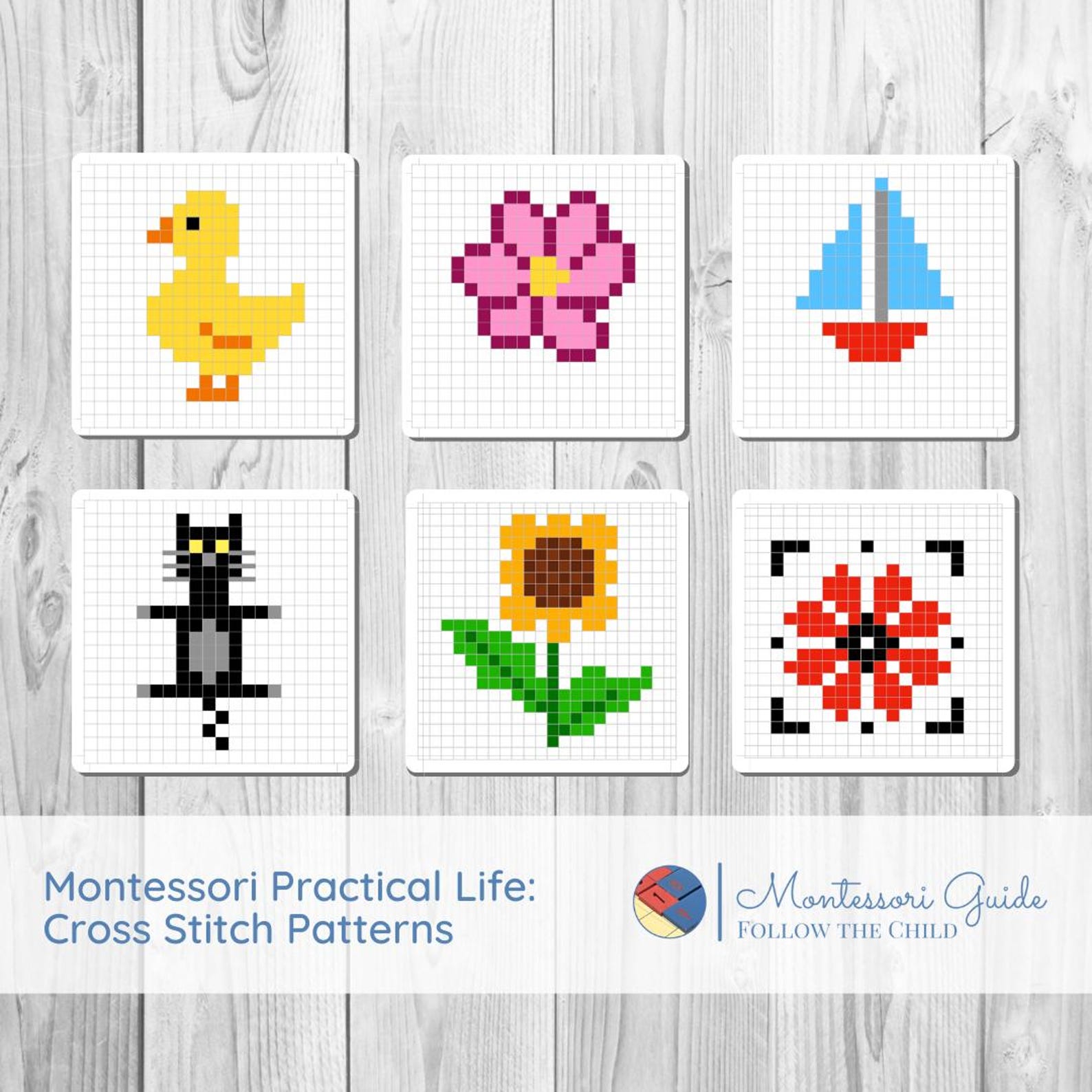 Beginner Cross-stitch Patterns: 22 Easy Designs (digital Download) - Etsy