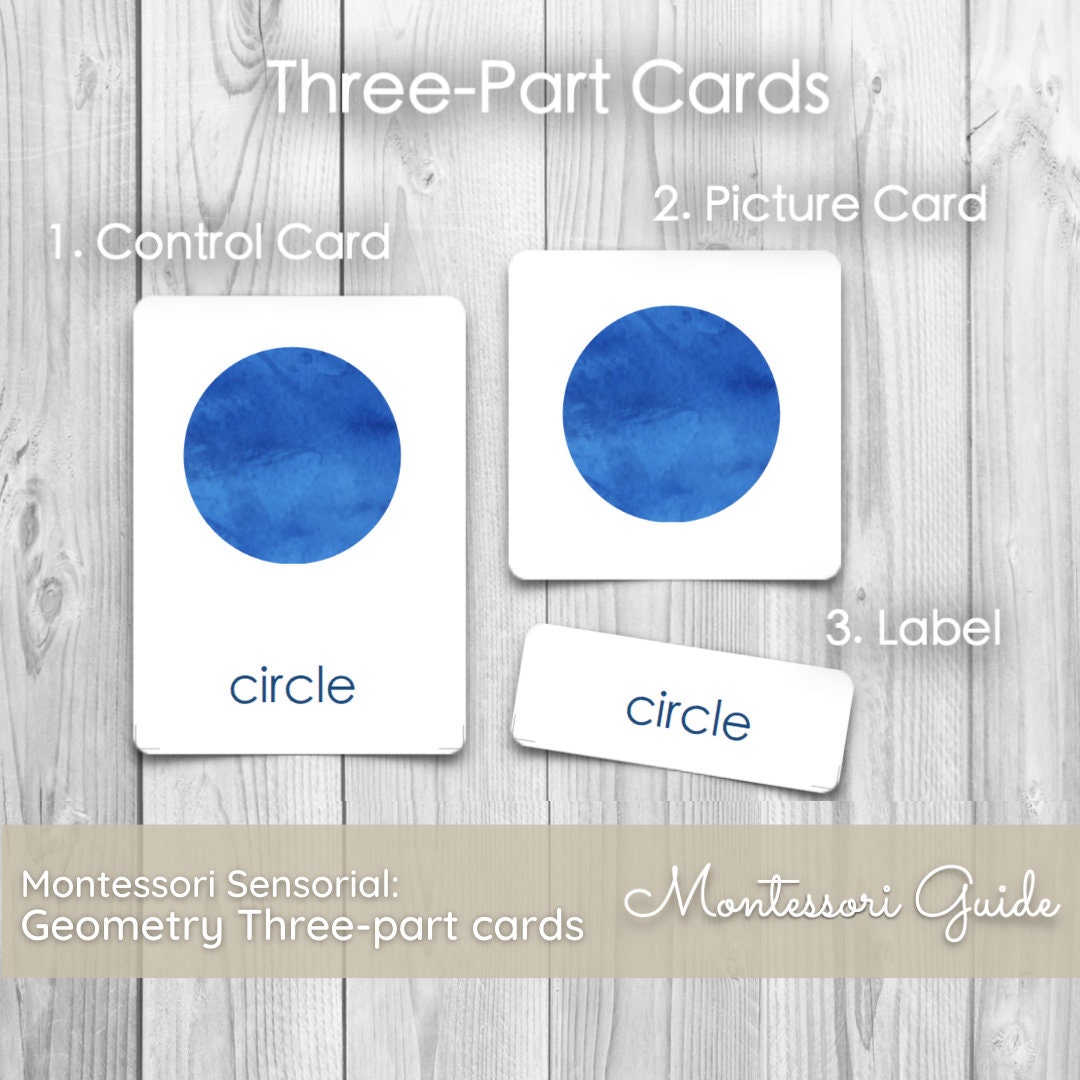 Montessori Geometry BUNDLE: Control Chart Three-part Cards - Etsy