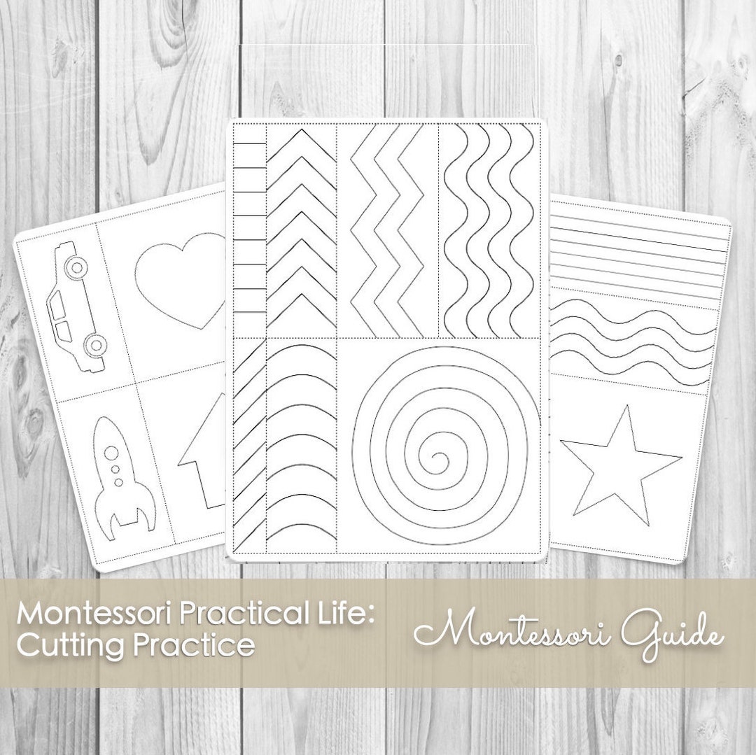 Montessori Cutting Practice - Etsy