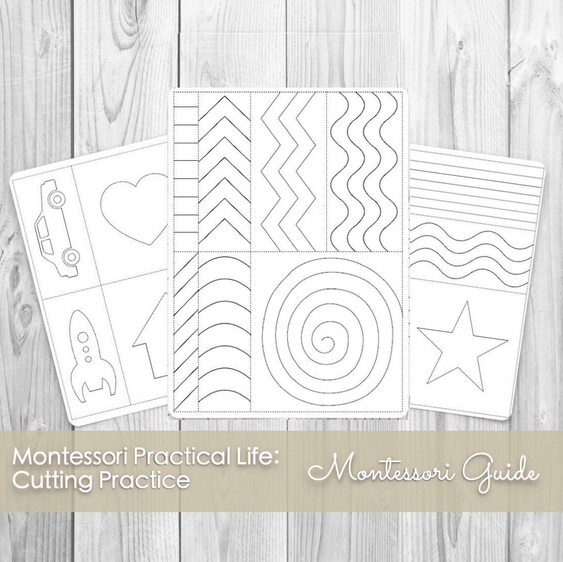 Montessori Cutting Practice - Etsy