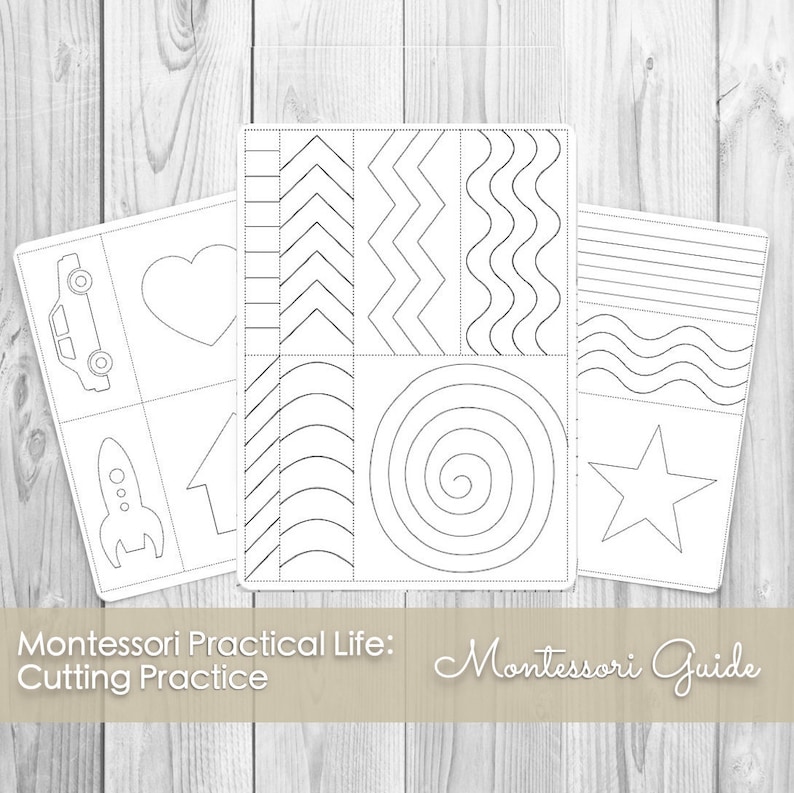 Montessori Cutting Practice - Etsy