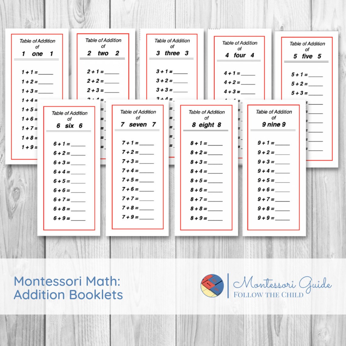 Montessori Addition Practice - Etsy