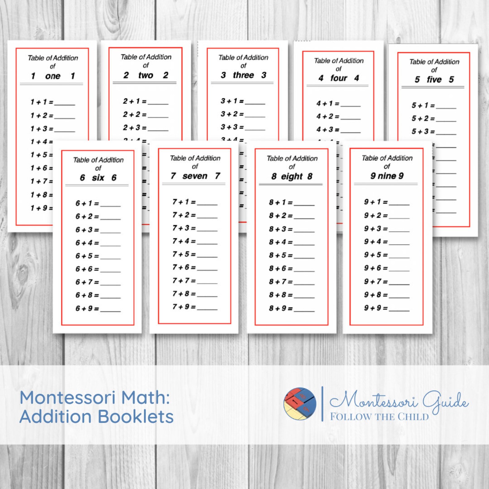 Montessori Addition Practice - Etsy