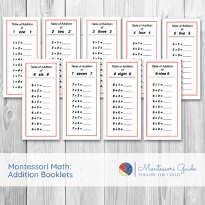 Montessori Addition Practice - Etsy