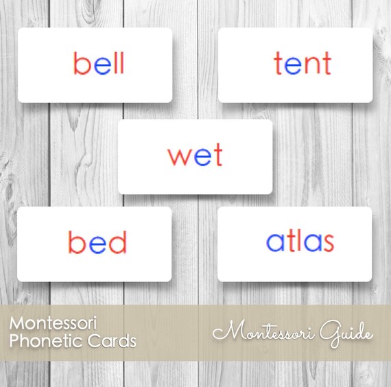 Phonetic Montessori Reading Cards | Etsy