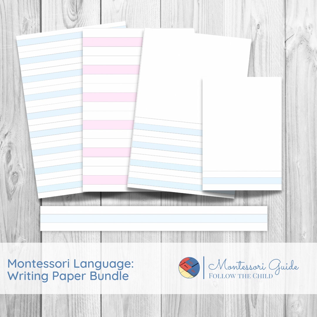 Montessori Writing Paper BUNDLE - Etsy
