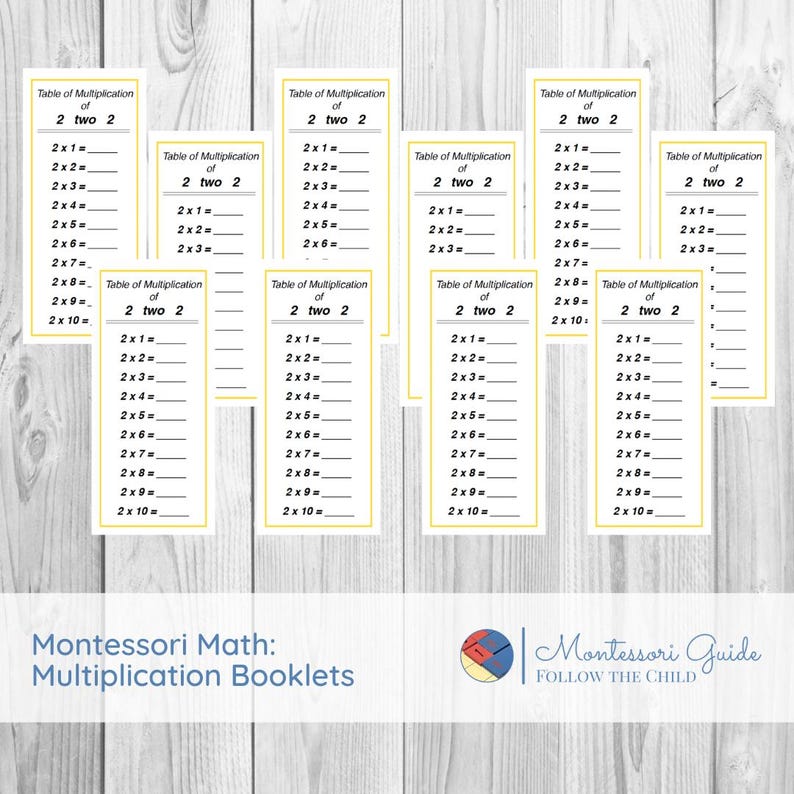 Montessori Multiplication Practice - Etsy