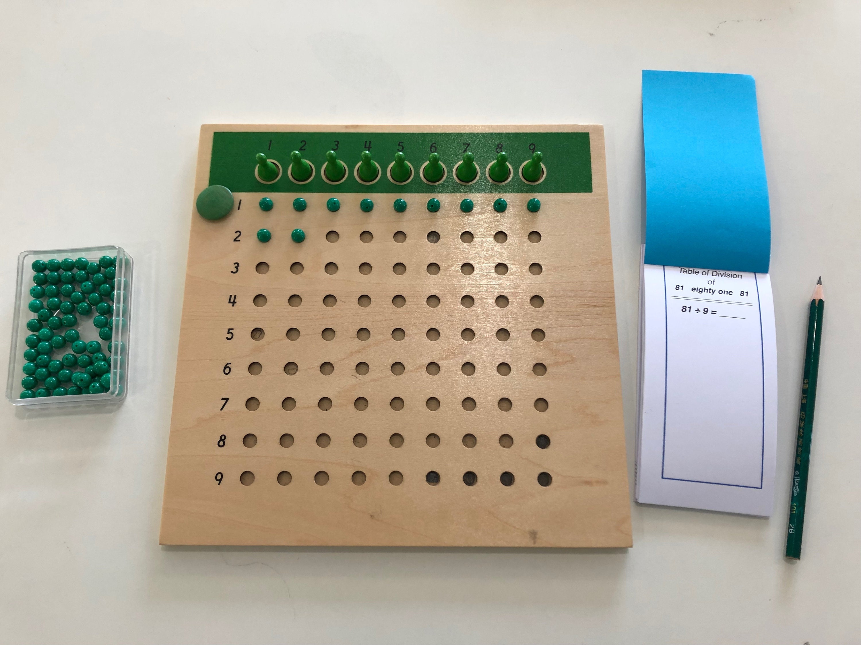 Montessori Division Practice (equations With Remainders Included) - Etsy