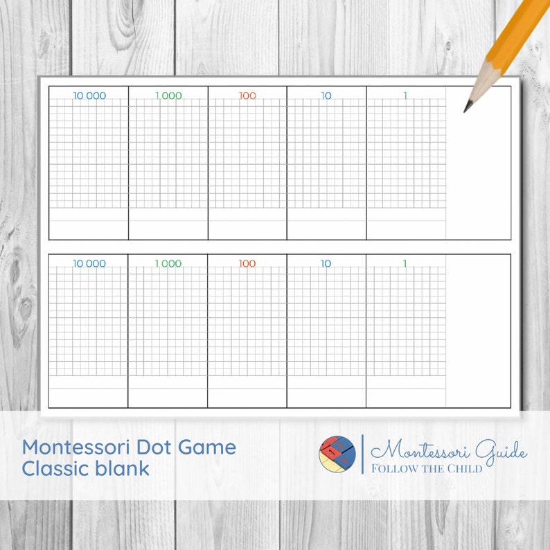 Montessori Dot Game BUNDLE - Etsy