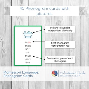 Montessori Phonogram Reading Cards - Etsy