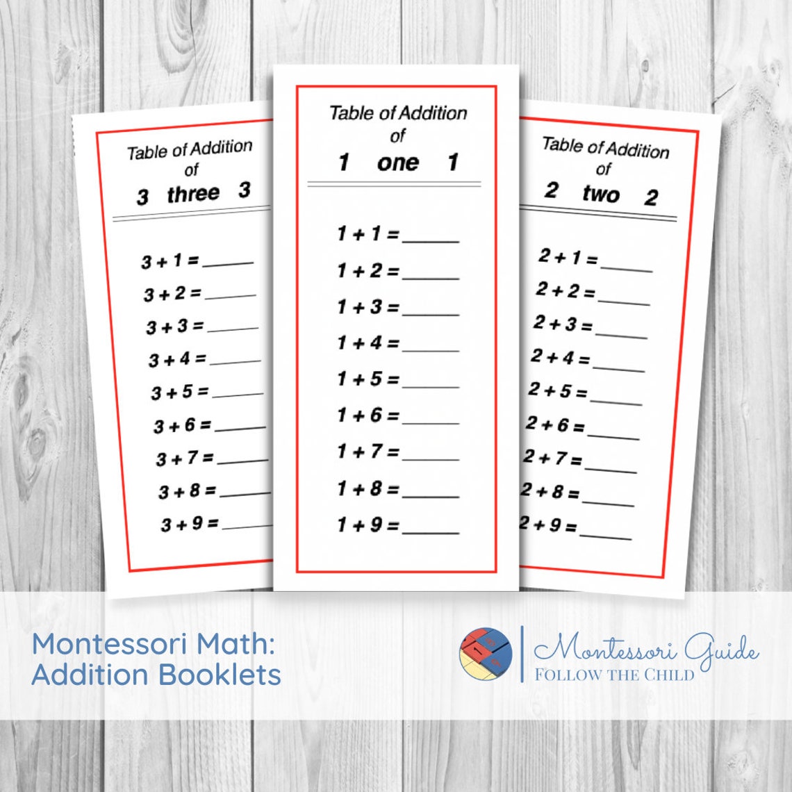 Montessori Addition Practice - Etsy