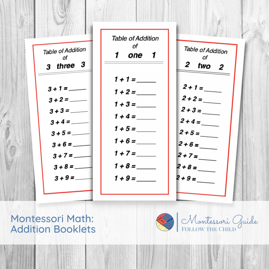 Montessori Addition Practice - Etsy