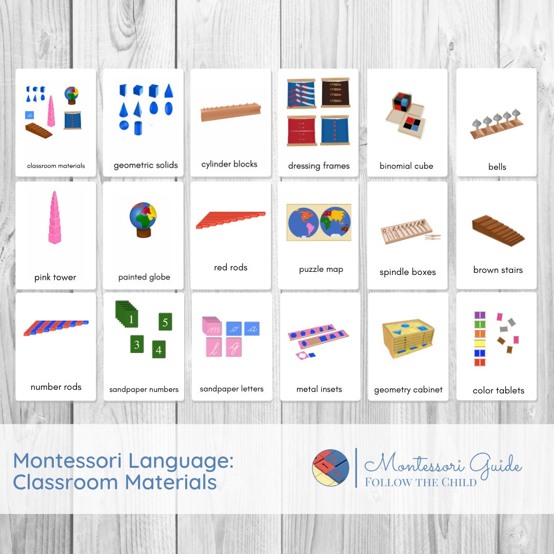 Classroom Materials Montessori Cards - Etsy