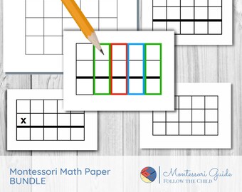 Montessori Stamp Game Paper, Montessori Math Paper - Etsy