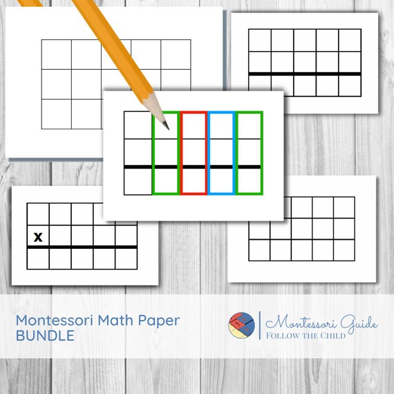 BUNDLE Montessori Stamp Game Paper - Etsy