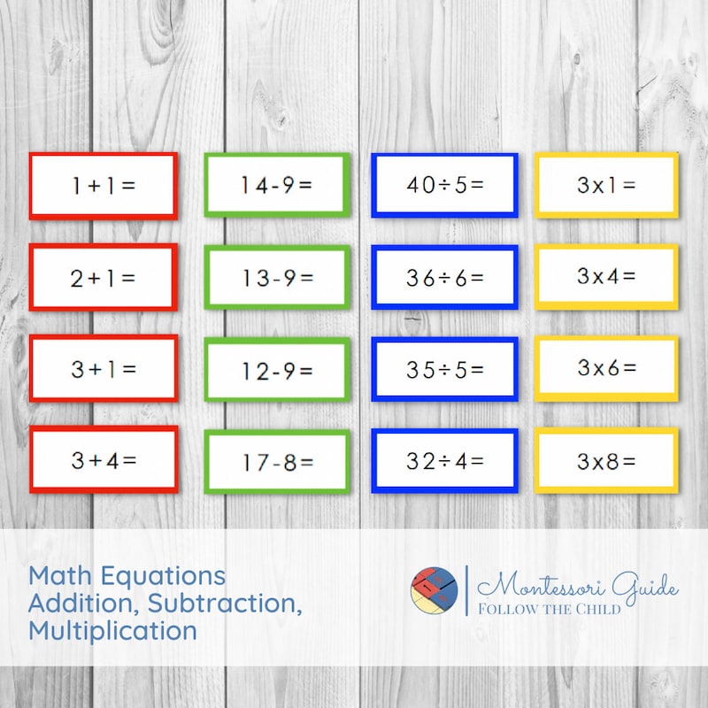 Montessori Math - Etsy