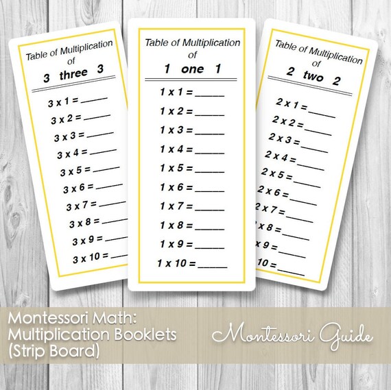 Montessori Multiplication Practice | Etsy