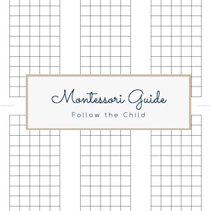 Montessori Graph Paper - Etsy