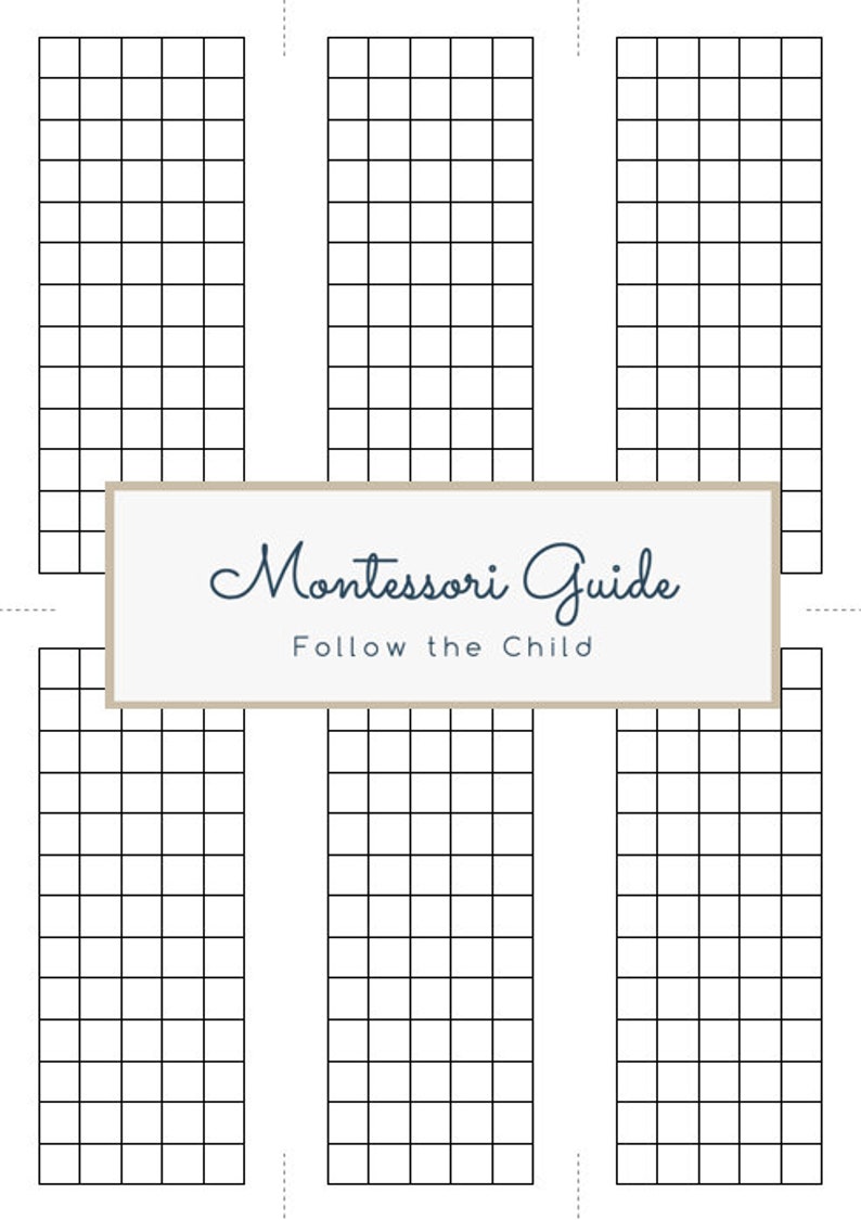 Montessori Graph Paper - Etsy