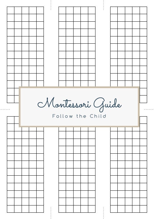 Montessori Graph Paper - Etsy