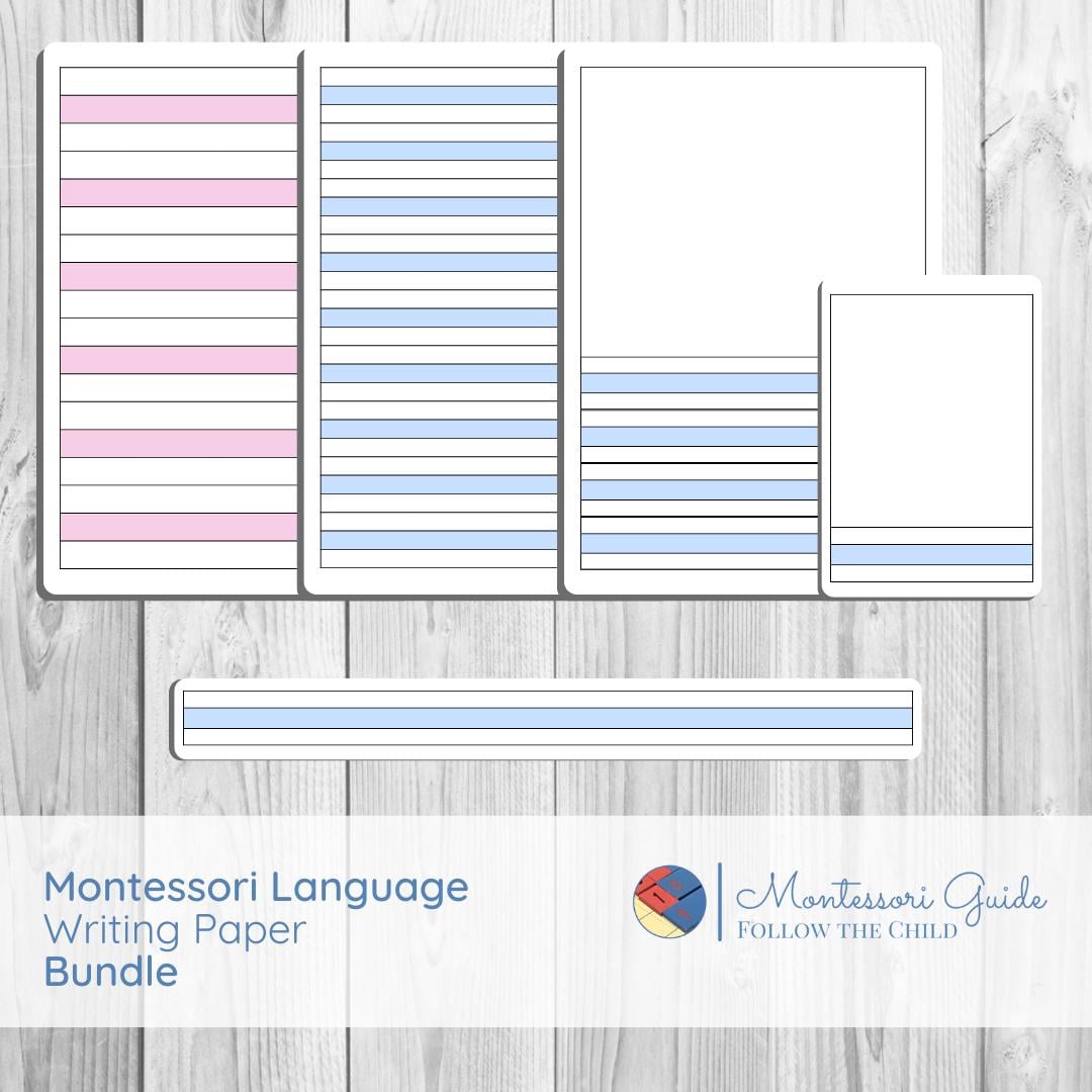 Montessori Writing Paper Bundle DIGITAL MATERIAL - Etsy