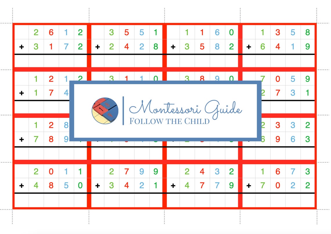 Montessori Math Equations - Etsy