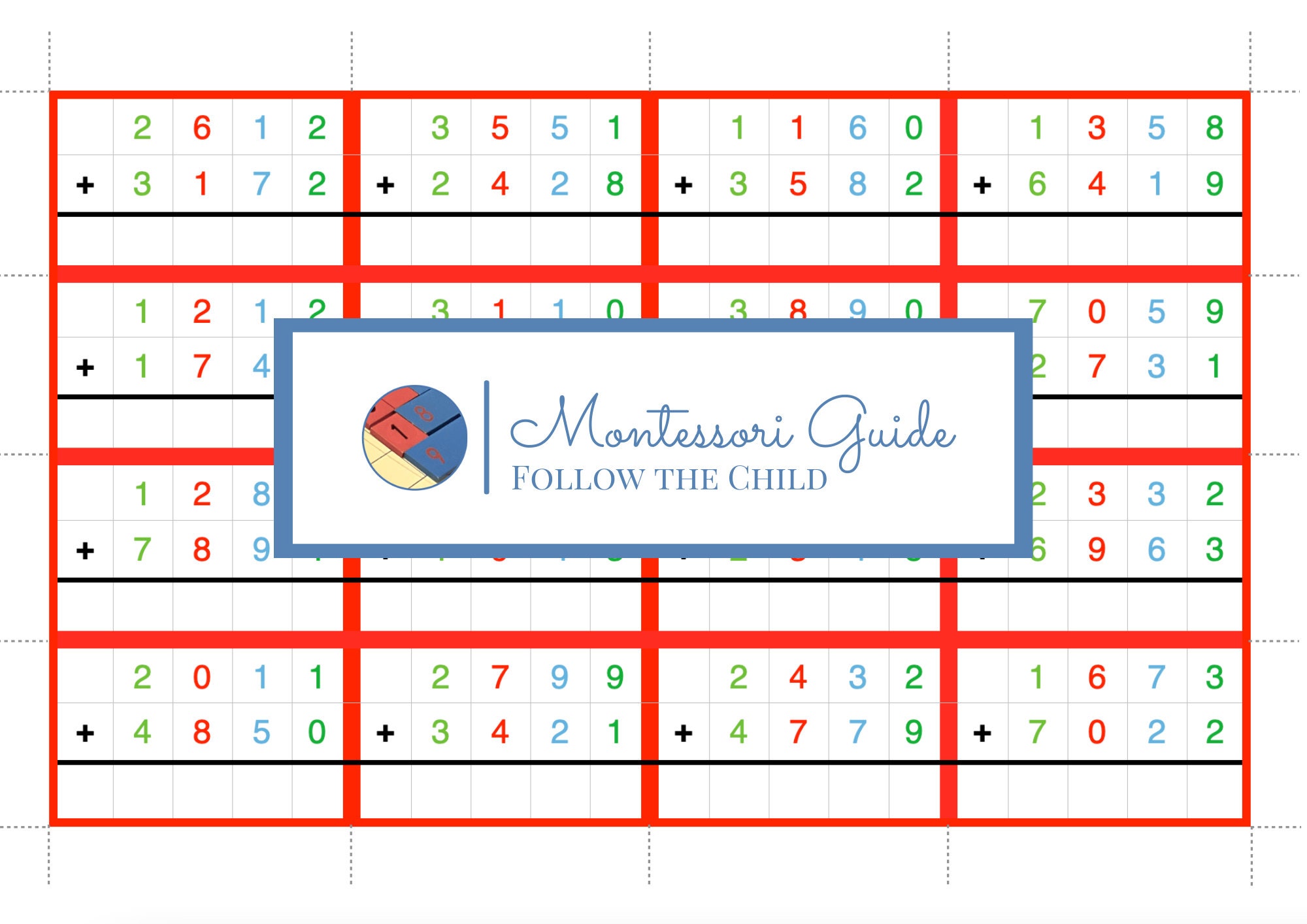 Montessori Math Equations - Etsy