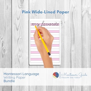 Montessori Writing Paper Bundle DIGITAL MATERIAL - Etsy