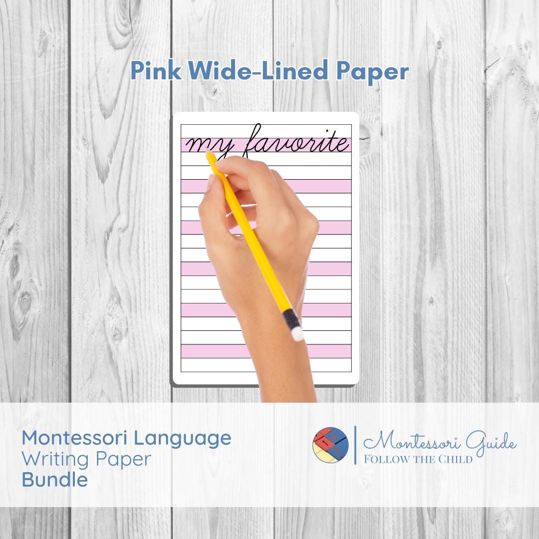 Montessori Writing Paper Bundle DIGITAL MATERIAL - Etsy
