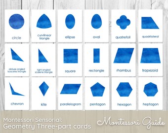 FRACTIONS Montessori Three-part Cards | Etsy