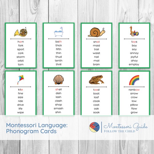 Phonetic Montessori Reading Cards - Etsy