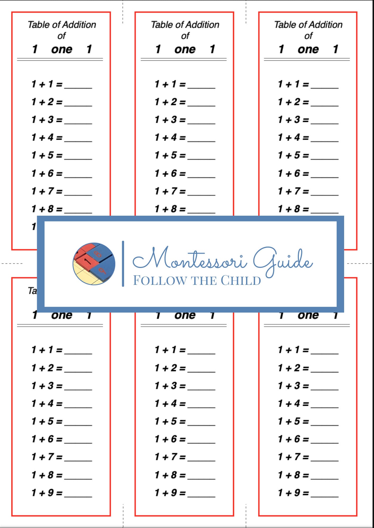 Montessori Addition Practice - Etsy