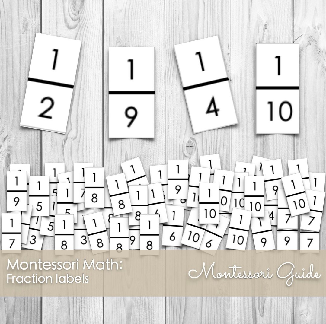 Fraction Labels 1-1/10th: Math Learning Printable (PDF) - Etsy