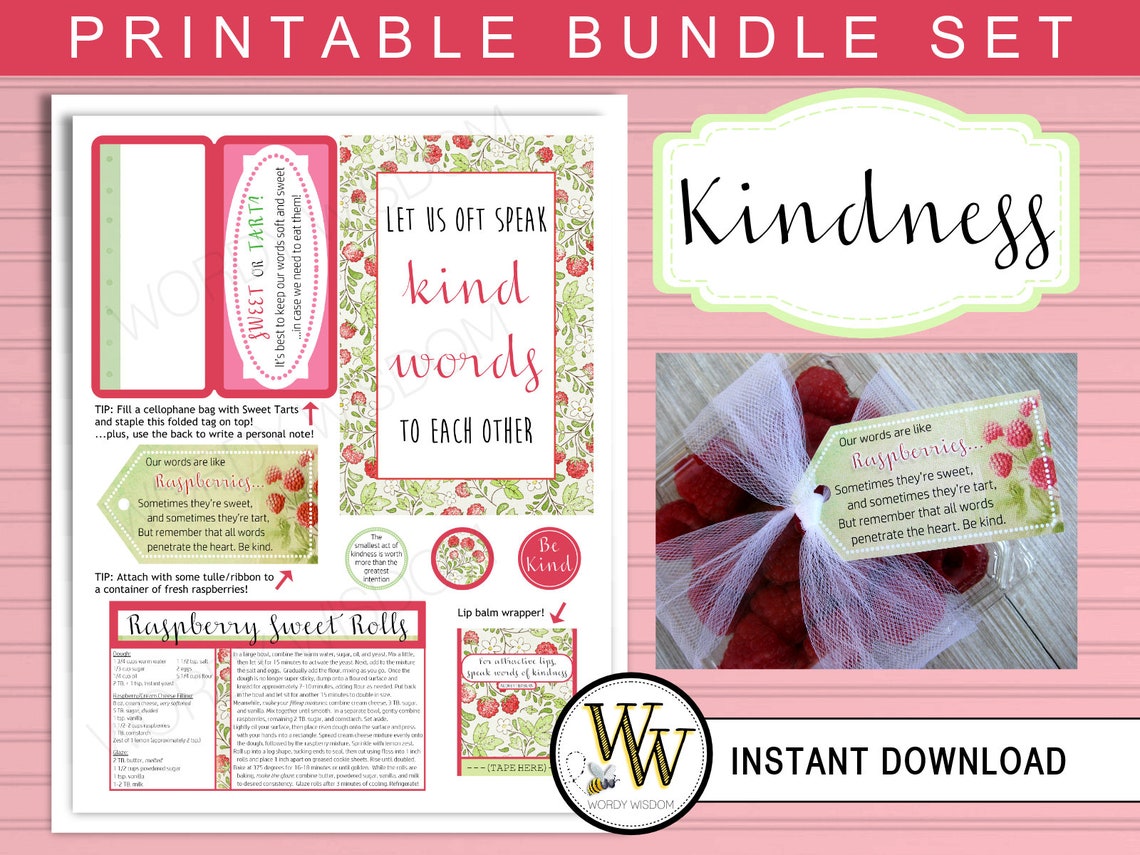Printable Bundle KINDNESS Instant Download Relief | Etsy