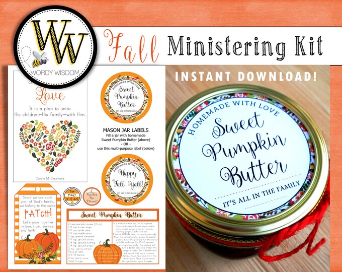 Fall Ministering Kit, Relief Society, Instant Download, October ...