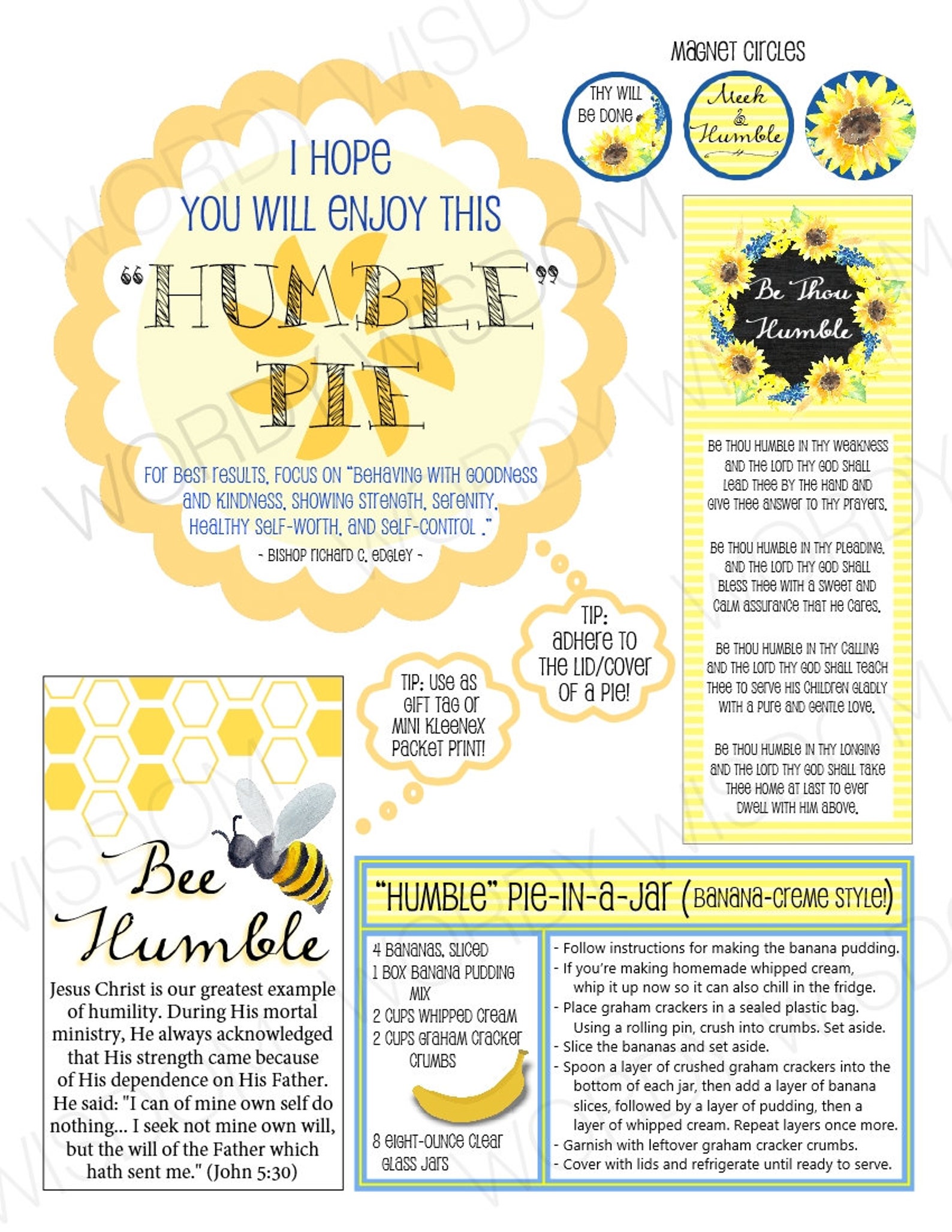 Printable Bundle HUMILITY Instant Download Relief - Etsy