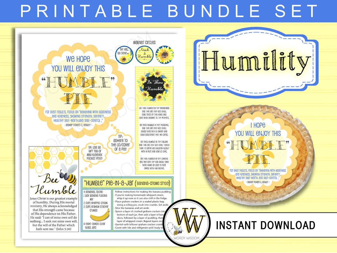 Printable Bundle - HUMILITY - Instant Download - Relief Society ...