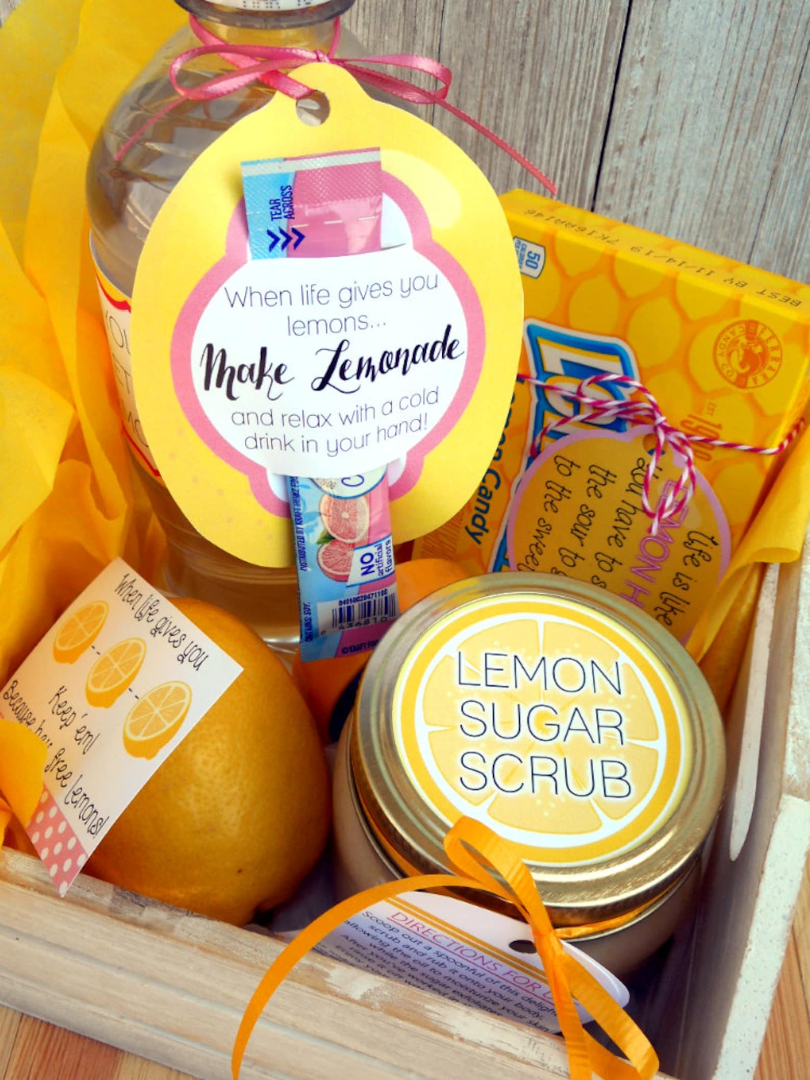 Printable Care Kit - MAKE LEMONADE - Instant Download - Lemonade - DIY ...
