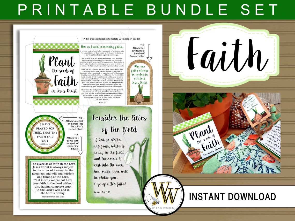 Printable Bundle FAITH Ministering Instant Download - Etsy